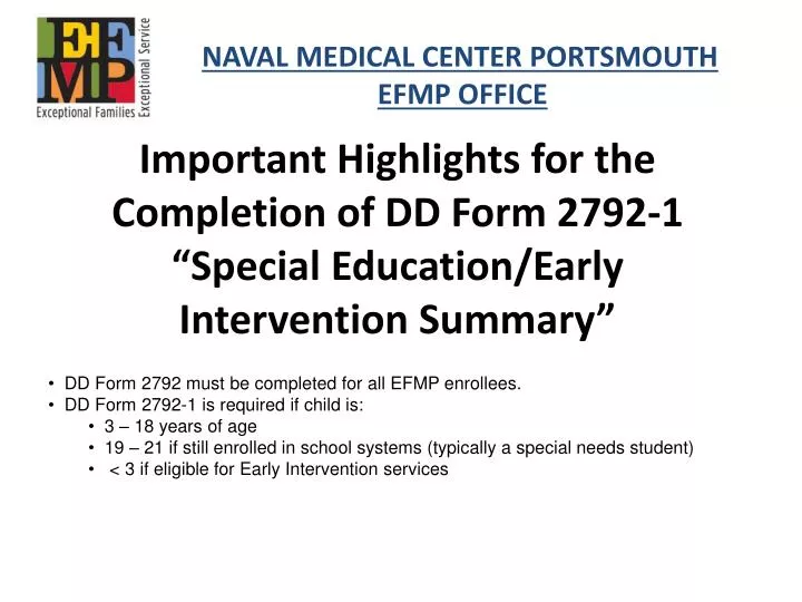 PPT - Important Highlights for the Completion of DD Form 2792-1 ...