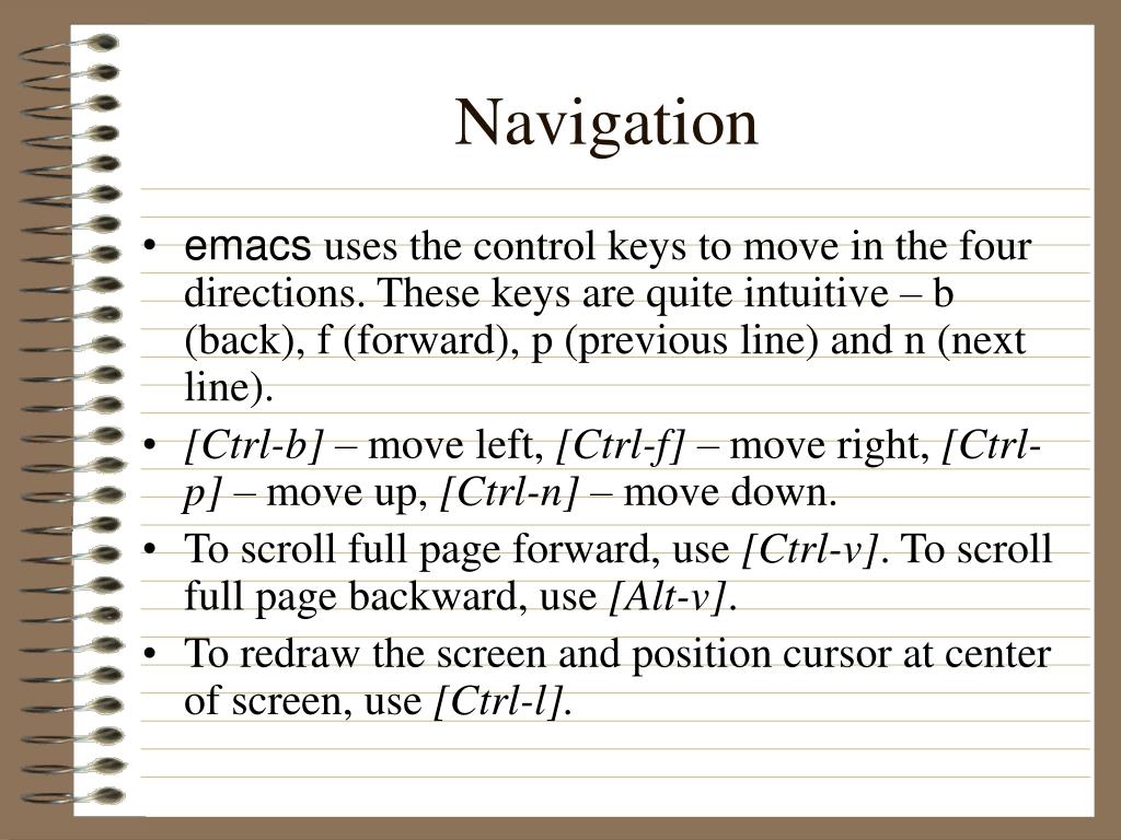 Ppt Cs 497c Introduction To Unix Lecture 17 The Gnu Emacs Editor Powerpoint Presentation