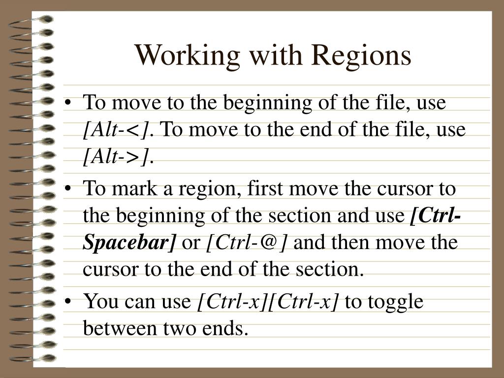 Ppt Cs 497c Introduction To Unix Lecture 17 The Gnu Emacs Editor Powerpoint Presentation