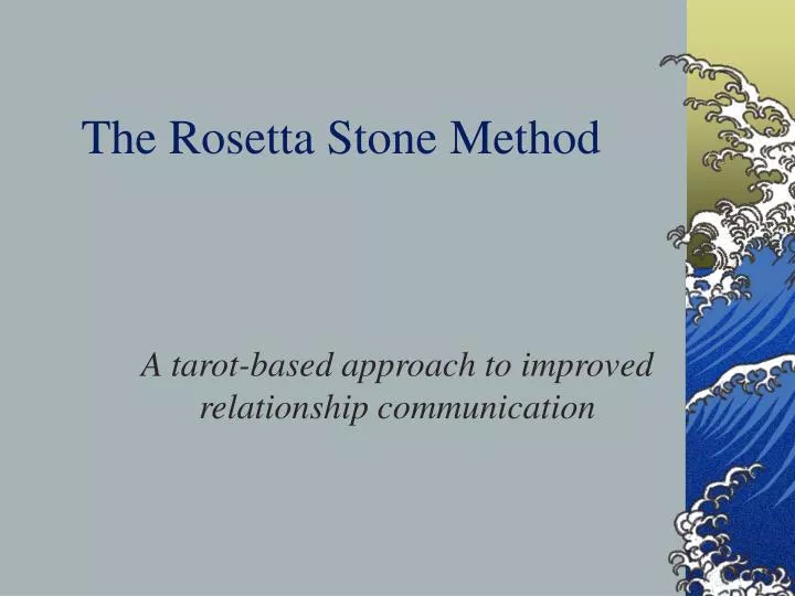 PPT - The Rosetta Stone Method PowerPoint Presentation, free download ...