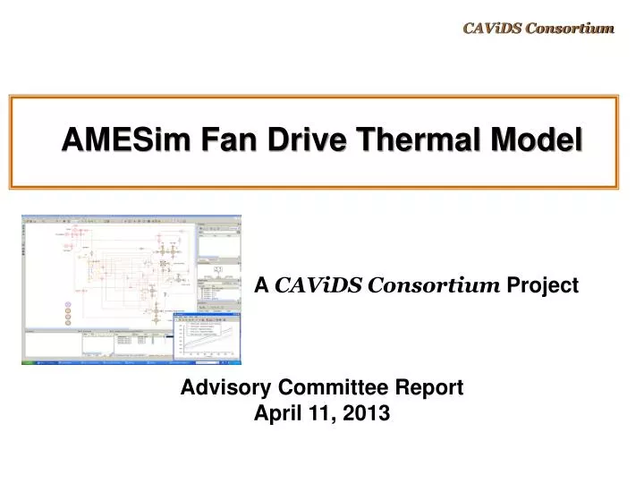 PPT - AMESim Fan Drive Thermal Model PowerPoint Presentation, free ...