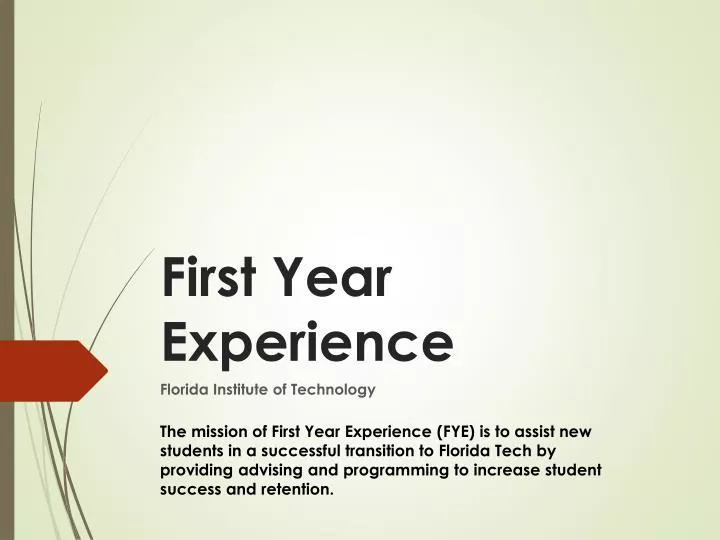PPT - First Year Experience PowerPoint Presentation, free download - ID ...