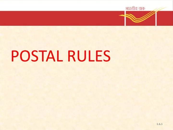 PPT - POSTAL RULES PowerPoint Presentation, free download - ID:5249340