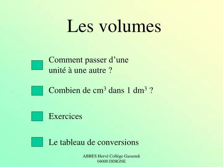 PPT - Les volumes PowerPoint Presentation, free download - ID:5251512