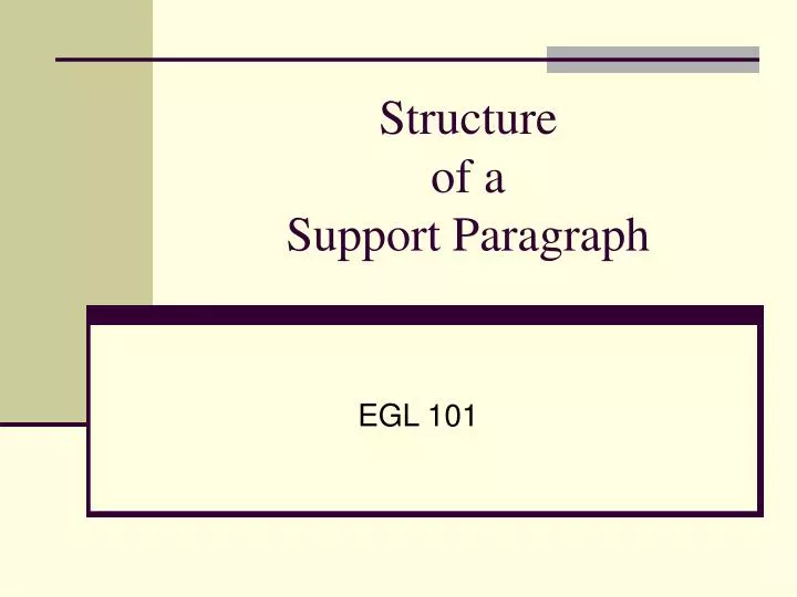 PPT - Structure of a Support Paragraph PowerPoint Presentation, free ...