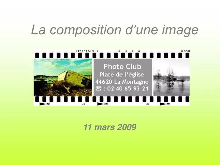PPT - La composition d’une image PowerPoint Presentation, free download ...