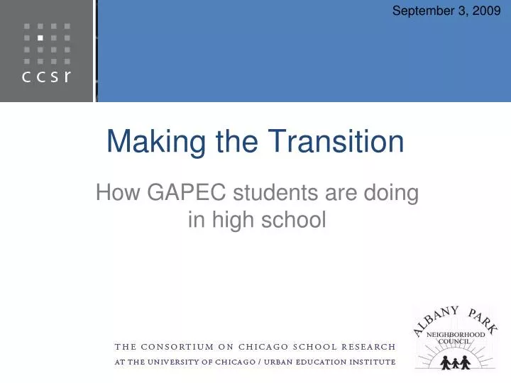 PPT - Making the Transition PowerPoint Presentation, free download - ID ...