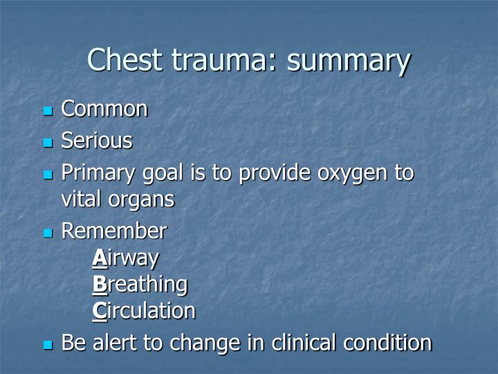 PPT - Chest Trauma PowerPoint Presentation - ID:5256627