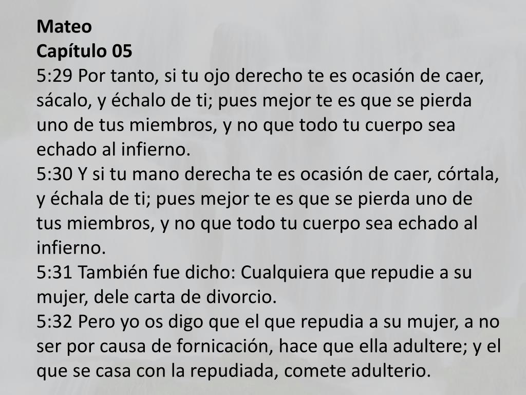 PPT - Biblia Reina Valera 1960 Mateo Capitulo 05 PowerPoint ...