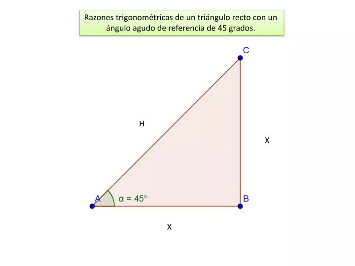 PPT - Razones trigonométricas de un triángulo recto con un ángulo agudo ...