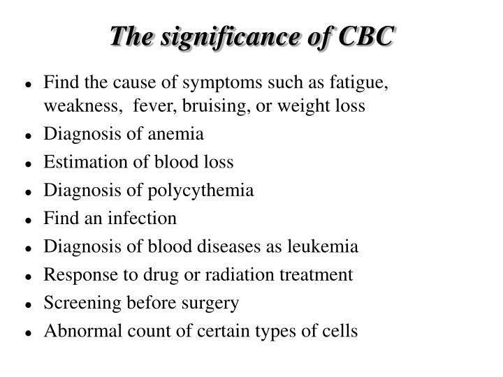 PPT - Complete Blood Count (CBC) PowerPoint Presentation - ID:5258057