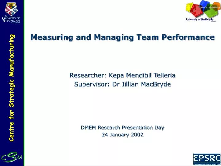 PPT - Measuring and Managing Team Performance PowerPoint Presentation ...