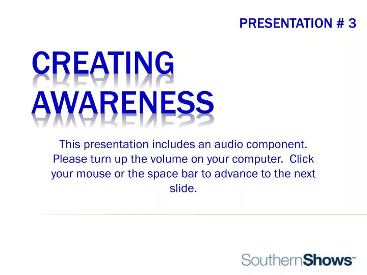 PPT - CREATING AWARENESS PowerPoint Presentation, free download - ID ...