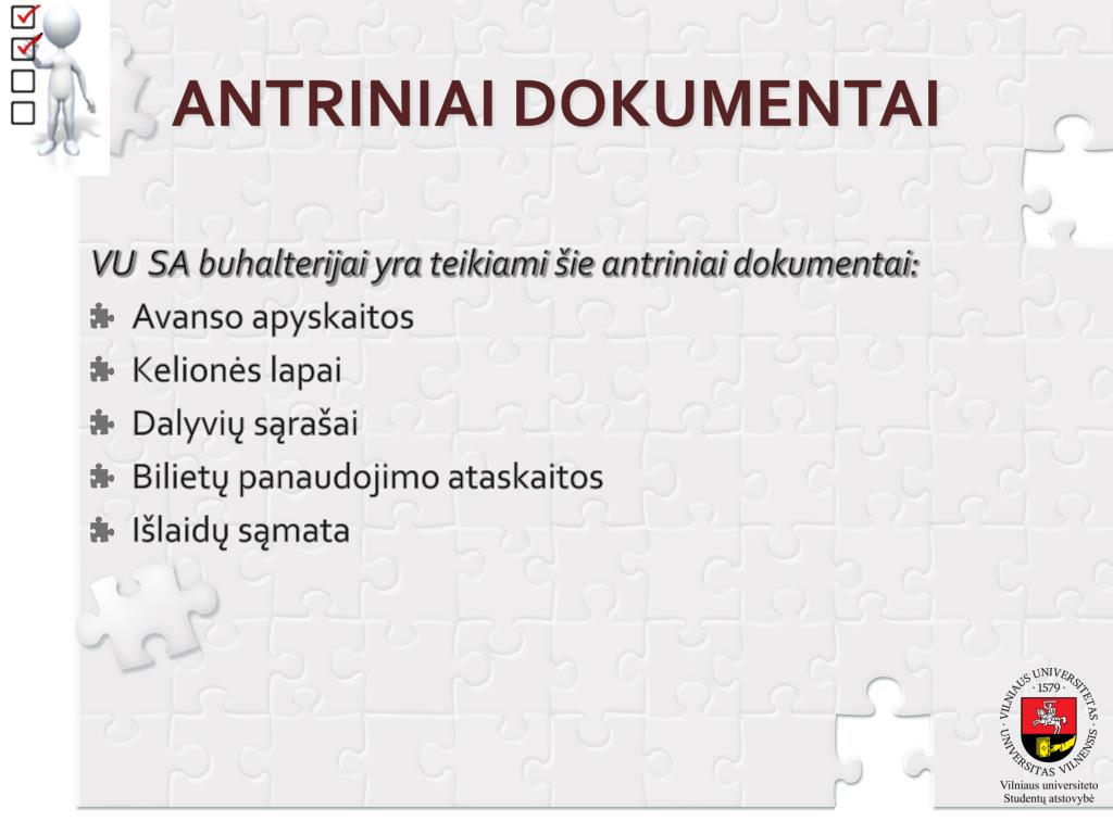 PPT - APSKAITOS DOKUMENTAI: pirminių duomenų paruošimas ir pateikimas ...