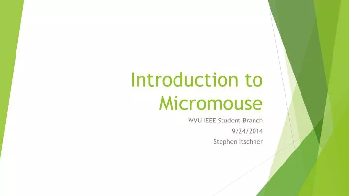 PPT - Introduction to Micromouse PowerPoint Presentation, free download ...