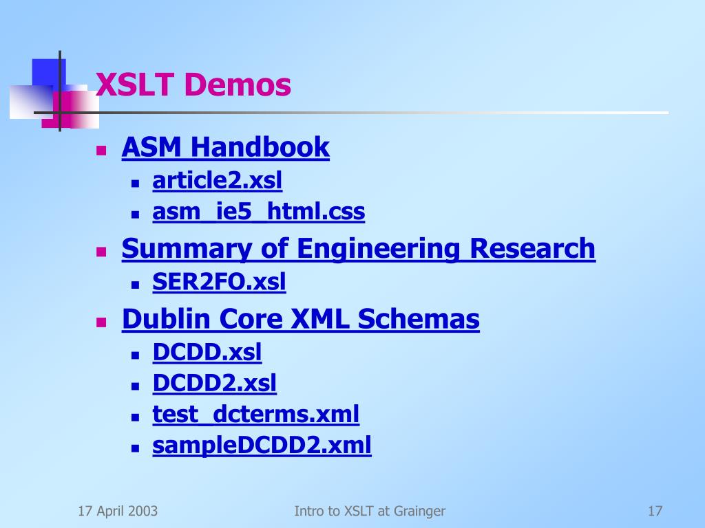 Ppt Introduction To Xslt And Its Use In Grainger Library Full Text And Metadata Projects 3636
