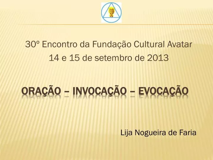 PPT - Oração – Invocação – Evocação PowerPoint Presentation, free ...
