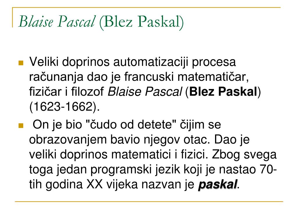 PPT - ISTORI J SKI /POVIJESNI/ HISTORISKI RAZVOJ RAČUNARA PowerPoint ...