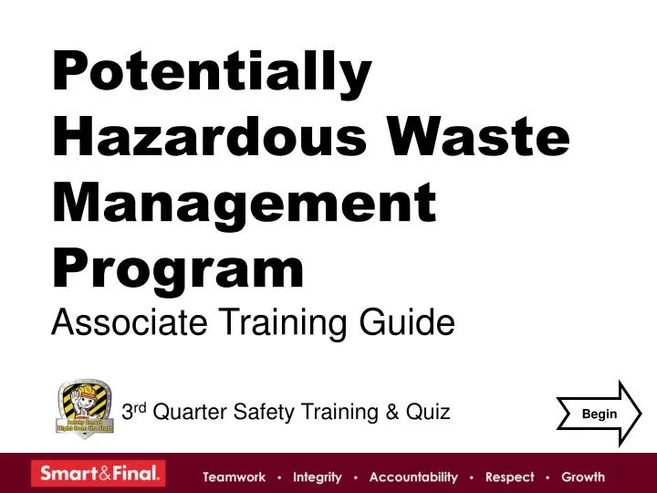 PPT - Potentially Hazardous Waste Management Program PowerPoint ...