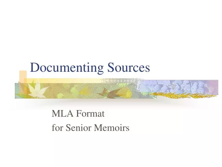 PPT - Documenting Sources PowerPoint Presentation, free download - ID ...