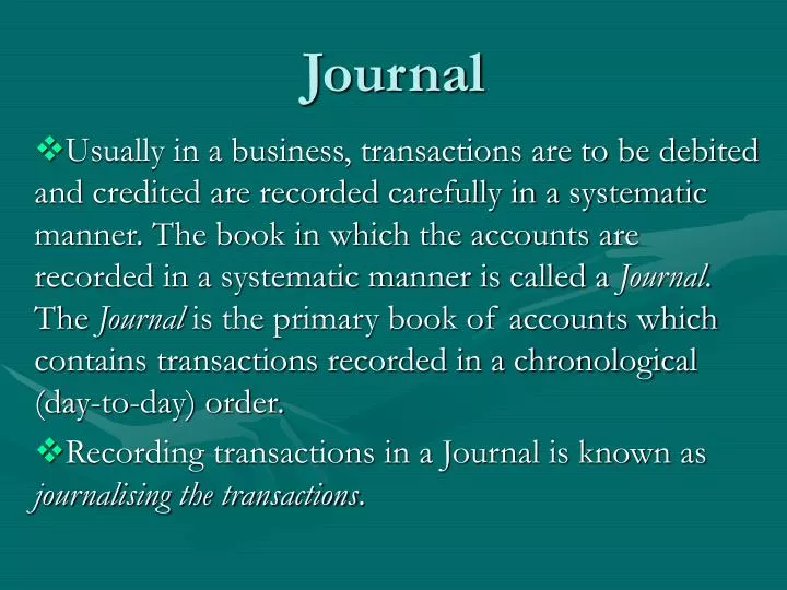 PPT - Journal PowerPoint Presentation, free download - ID:5272502