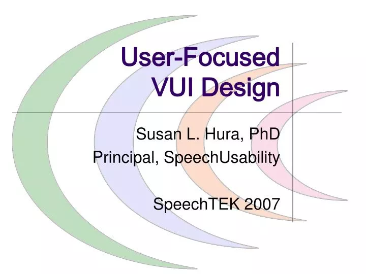 PPT - User-Focused VUI Design PowerPoint Presentation, free download ...