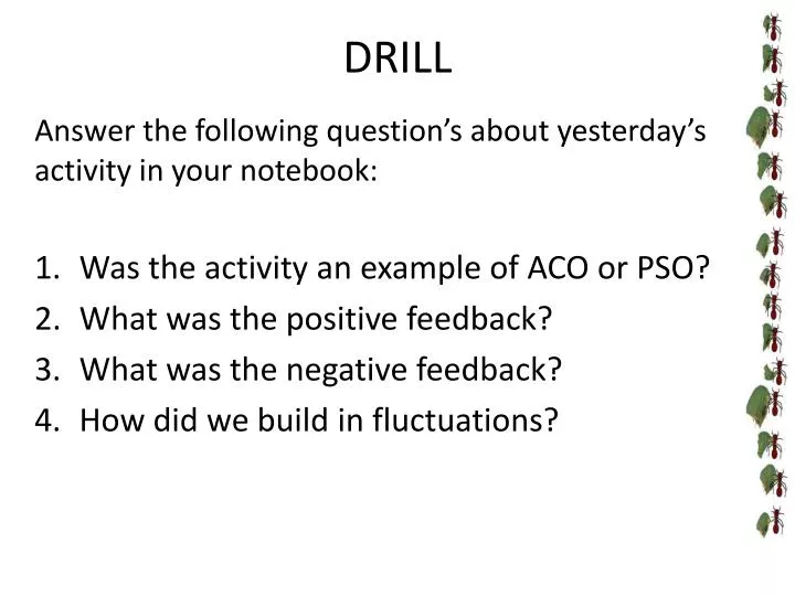PPT - DRILL PowerPoint Presentation, free download - ID:5273229