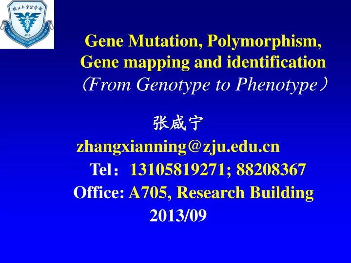 PPT - Gene Mutation, Polymorphism, Gene mapping and identification ...
