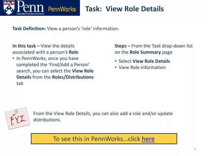 PPT - Task: View Role Details PowerPoint Presentation, free download ...