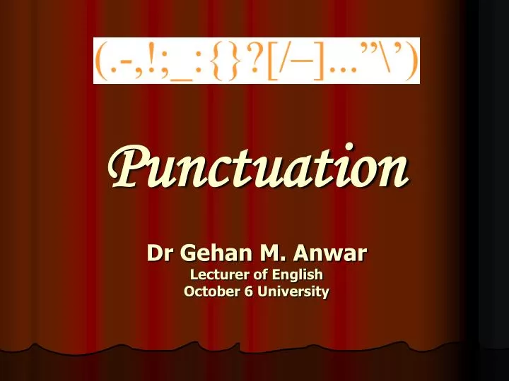 PPT - Punctuation PowerPoint Presentation, free download - ID:5275259