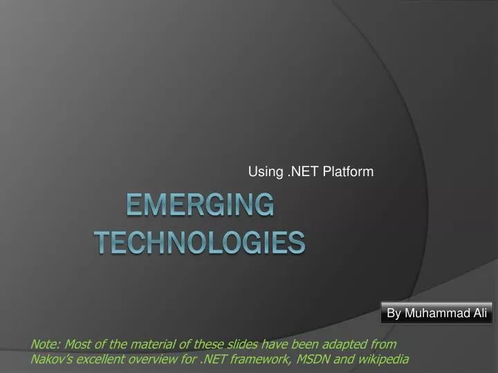 PPT - Emerging Technologies PowerPoint Presentation, free download - ID ...