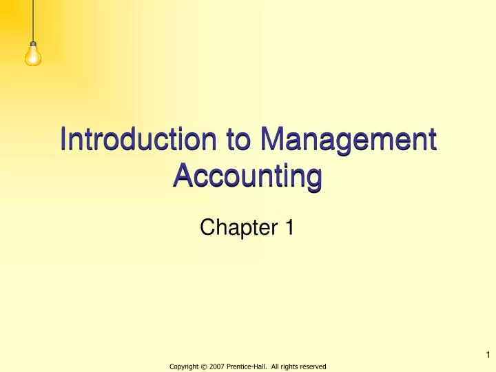 PPT - Introduction to Management Accounting PowerPoint Presentation ...
