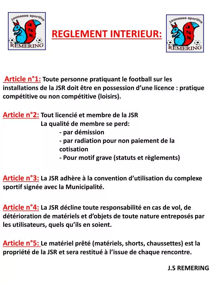 PPT - REGLEMENT INTERIEUR: PowerPoint Presentation, free download - ID ...