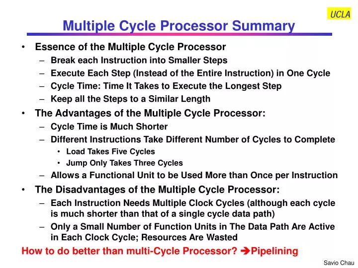 PPT - Multiple Cycle Processor Summary PowerPoint Presentation, free download - ID:5277432