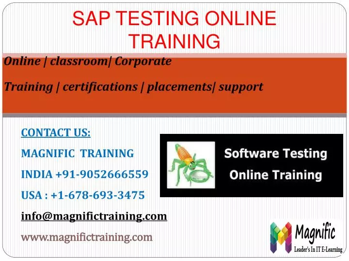 PPT - SAP TESTING ONLINE TRAINING IN HYDERABAD PowerPoint Presentation ...