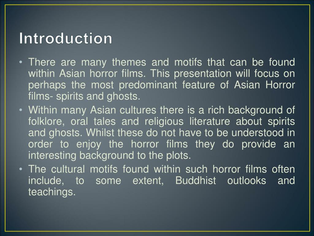 PPT - Buddhism in Asian Horror Films PowerPoint Presentation, free ...