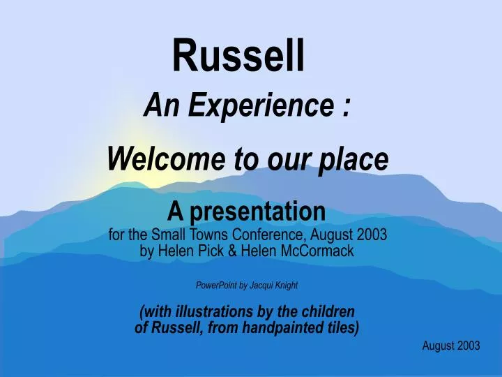 PPT - Russell PowerPoint Presentation, free download - ID:5279658
