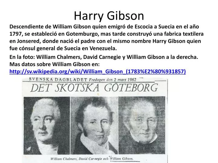 PPT - Harry Gibson PowerPoint Presentation, free download - ID:5280332