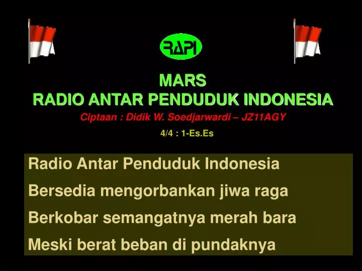 PPT - MARS RADIO ANTAR PENDUDUK INDONESIA PowerPoint Presentation, free ...