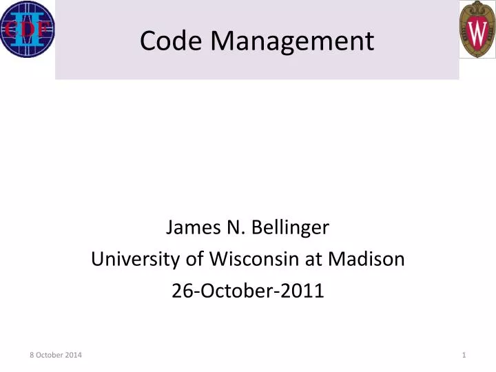 PPT - Code Management PowerPoint Presentation, free download - ID:5282516