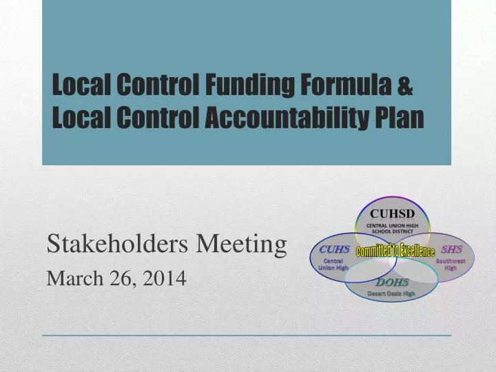 PPT - Local Control Funding Formula & Local Control Accountability Plan ...