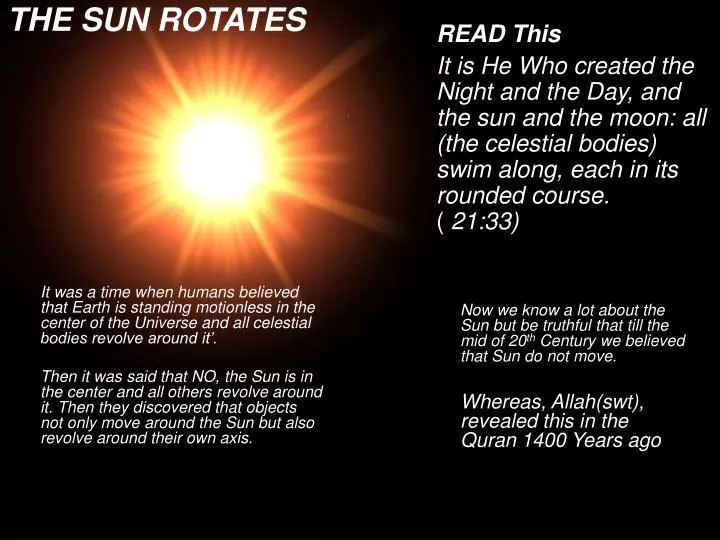 The Sun Revolves Around Earth Quran - The Earth Images Revimage.Org