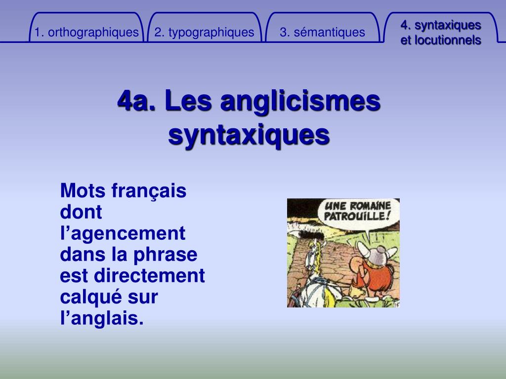 PPT - Les anglicismes PowerPoint Presentation, free download - ID:5284044