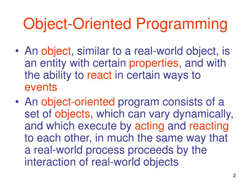 PPT Object Oriented Programming PowerPoint Presentation Free