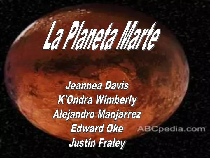 PPT - La Planeta Marte PowerPoint Presentation, free download - ID:5284422