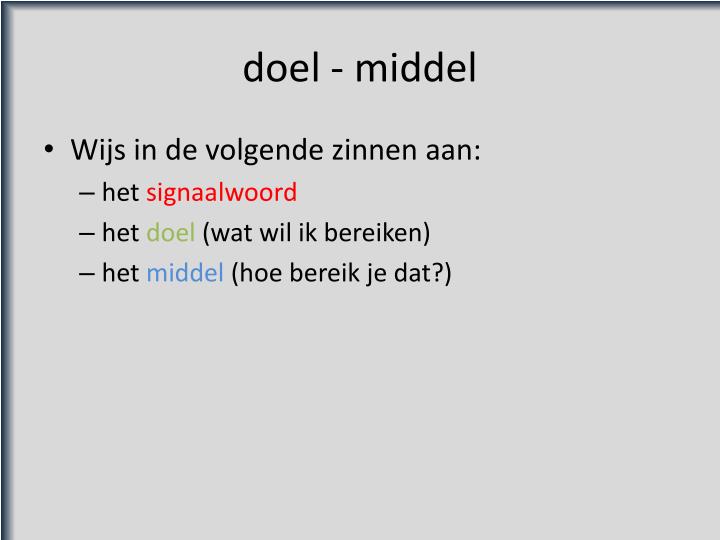PPT - tekstverbanden PowerPoint Presentation - ID:5284515