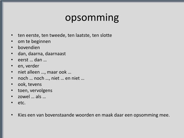 PPT - tekstverbanden PowerPoint Presentation - ID:5284515