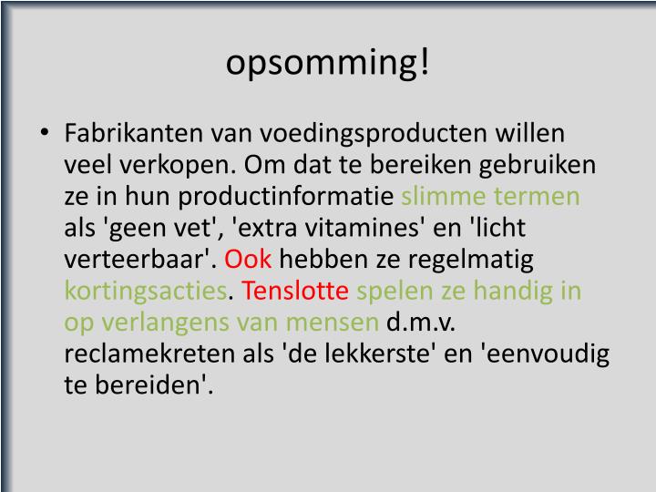 PPT - tekstverbanden PowerPoint Presentation - ID:5284515