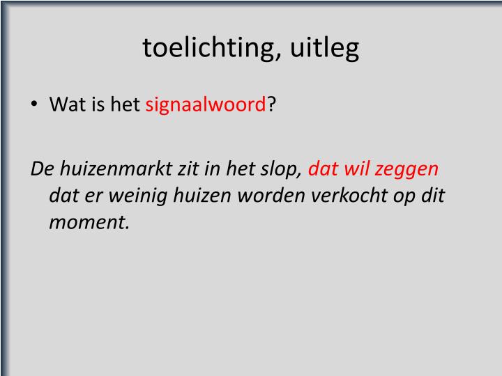 PPT - tekstverbanden PowerPoint Presentation - ID:5284515