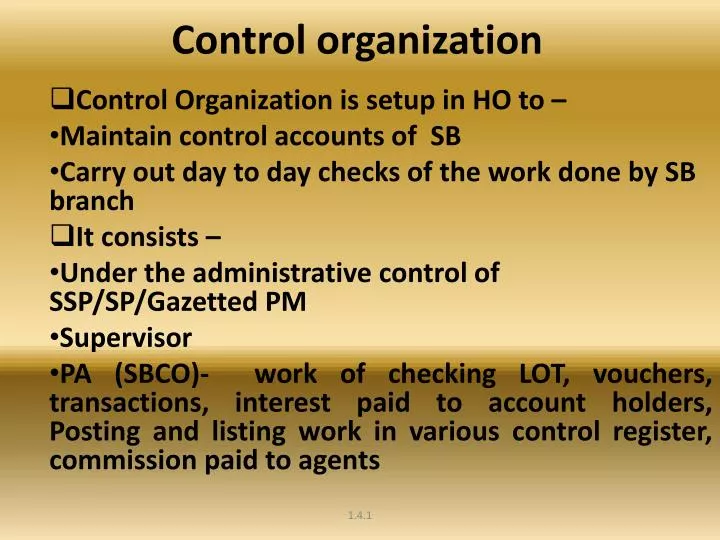 PPT - Control organization PowerPoint Presentation, free download - ID ...